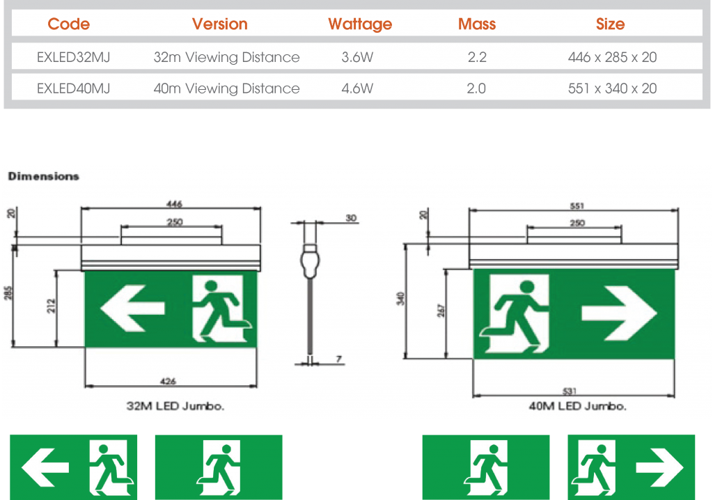Jumbo LED Exit | Ledco Ltd